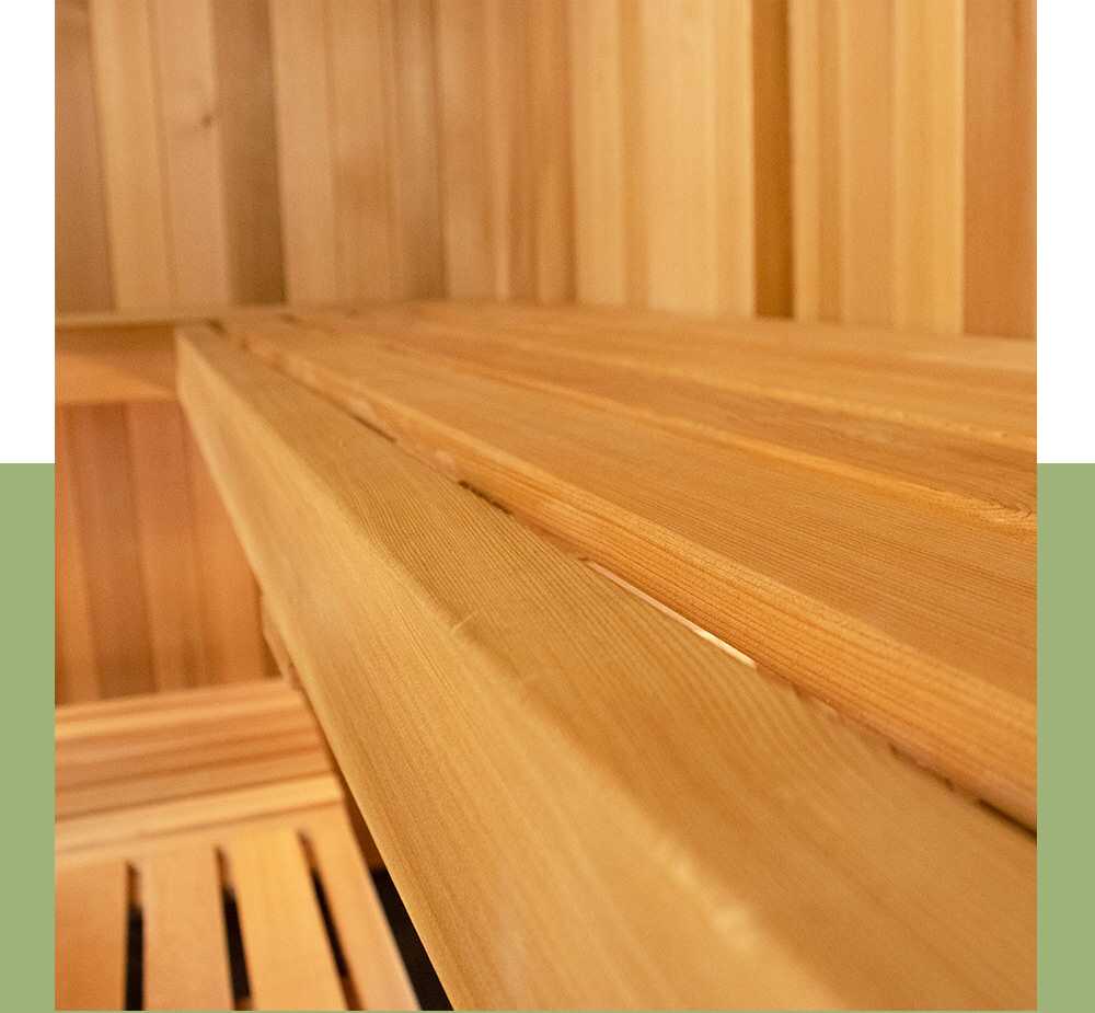 sauna bench dimensions